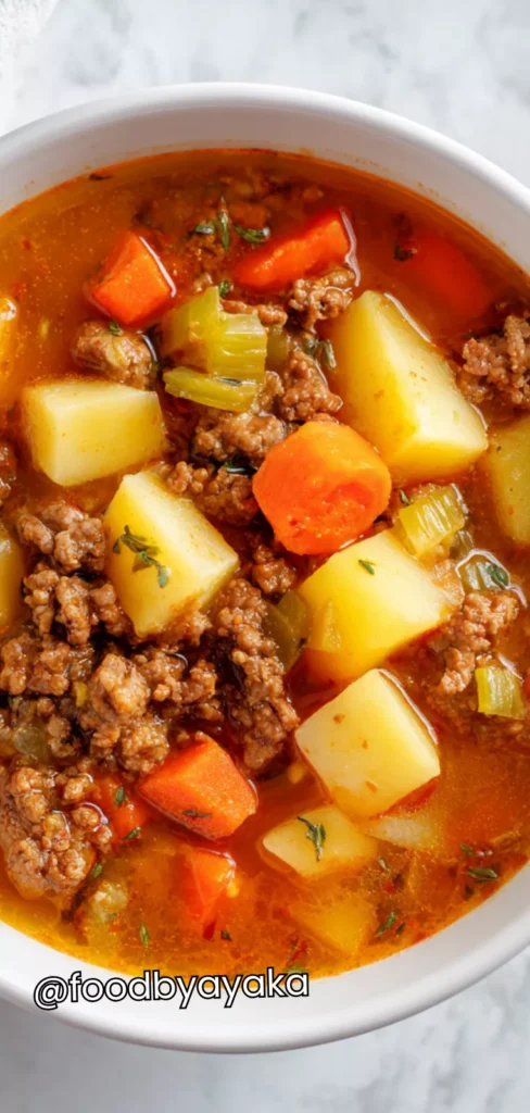Ground Beef Stew with Potatoes Recipe
