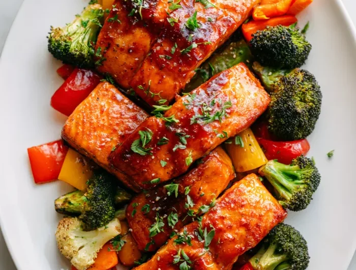 Sheet-Pan Honey Soy Salmon and Veggies Recipe