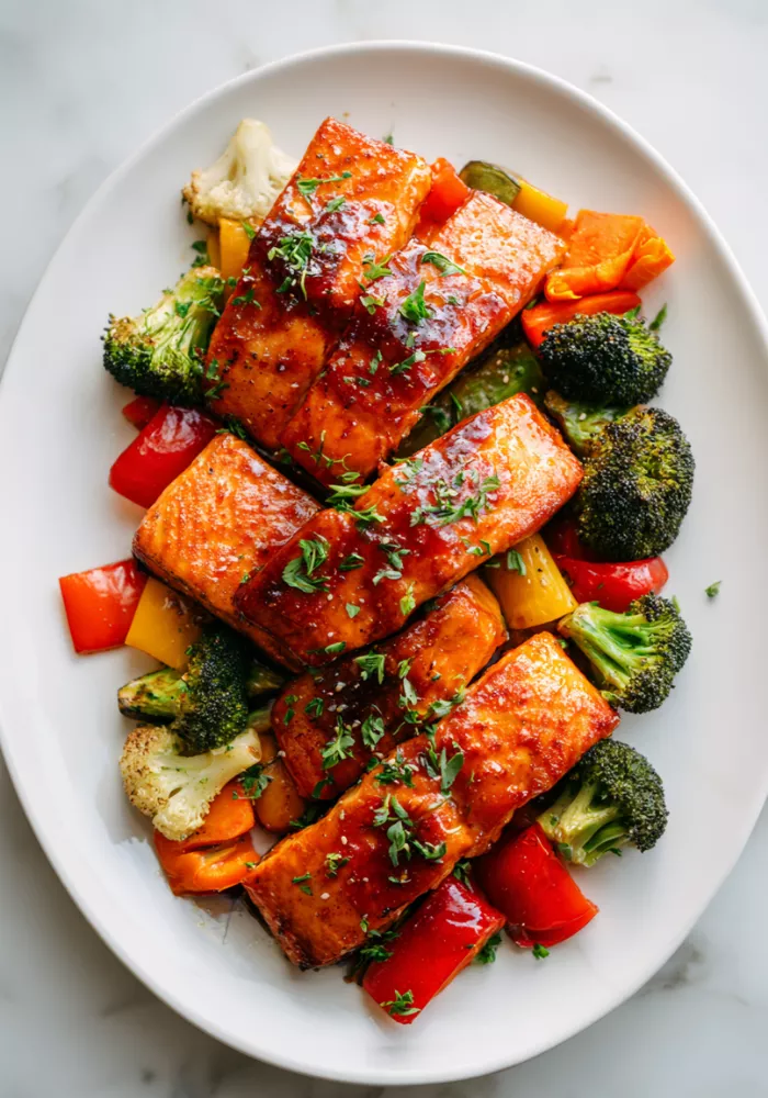 Sheet-Pan Honey Soy Salmon and Veggies Recipe